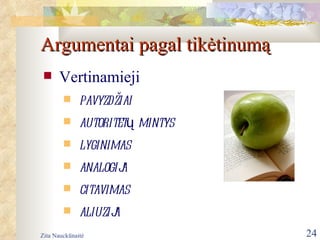 Argumentu tipologija | PPT | Free Download