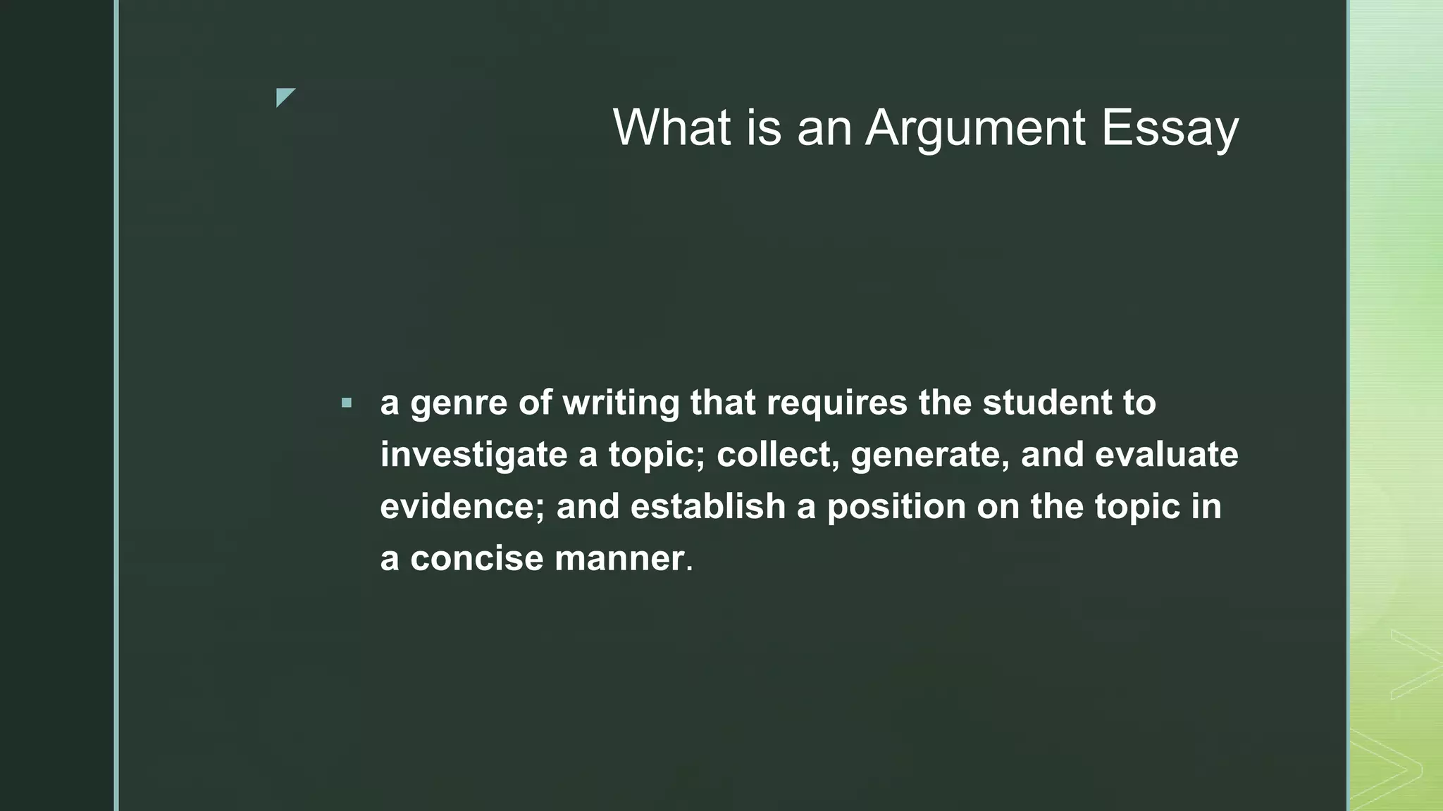 Argument writing 8th | PPTX