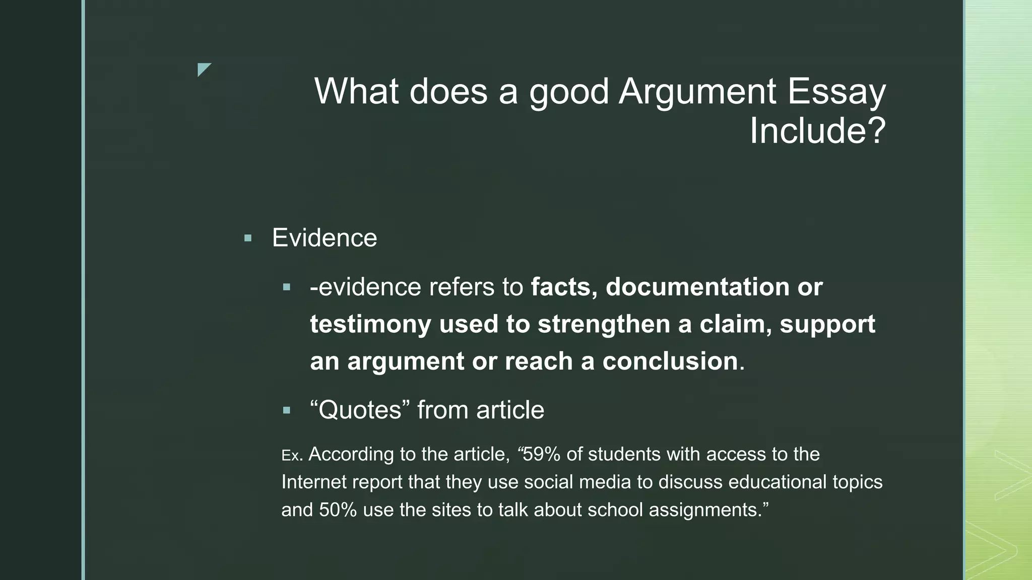 Argument writing 8th | PPTX