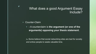 Argument writing 8th | PPTX