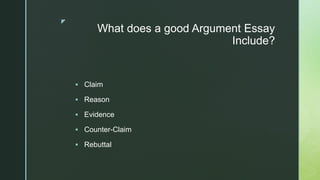 Argument writing 8th | PPTX