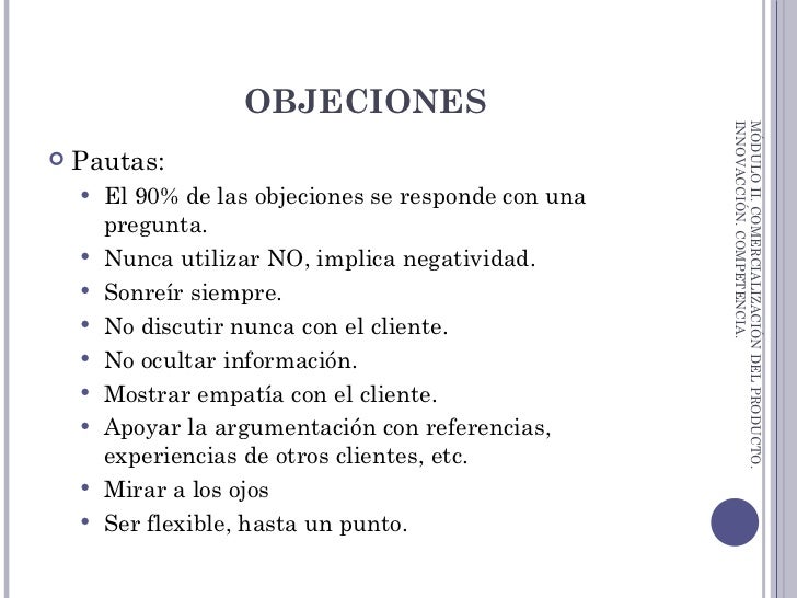 Argumentacion y objeciones