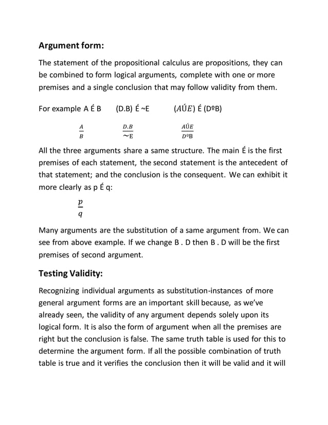 Argument Forms | PDF