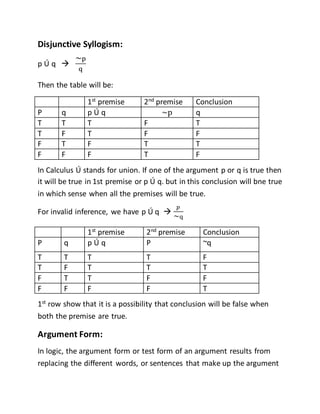 Argument Forms | PDF
