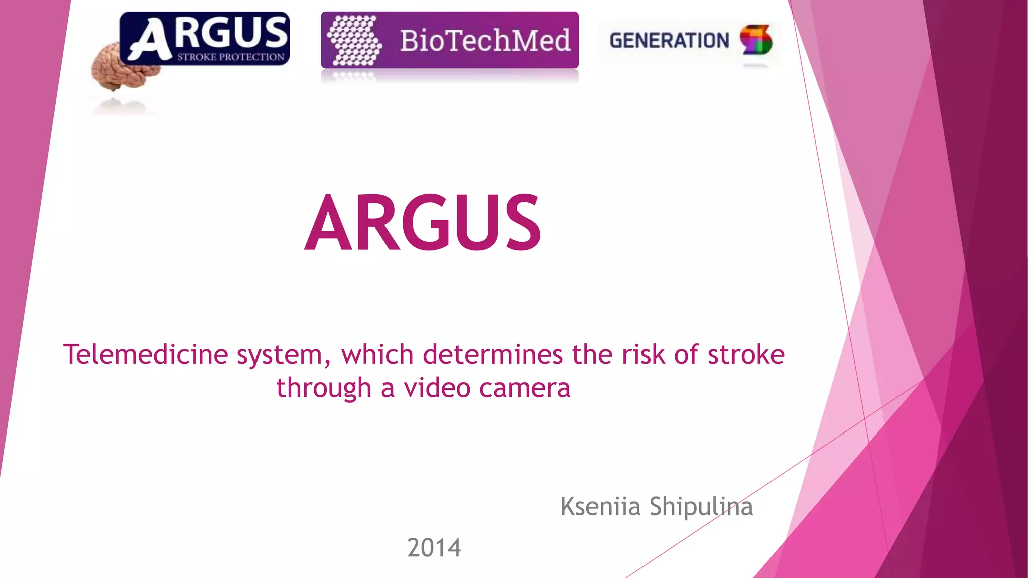 Telemedicine system Argus | PPTX
