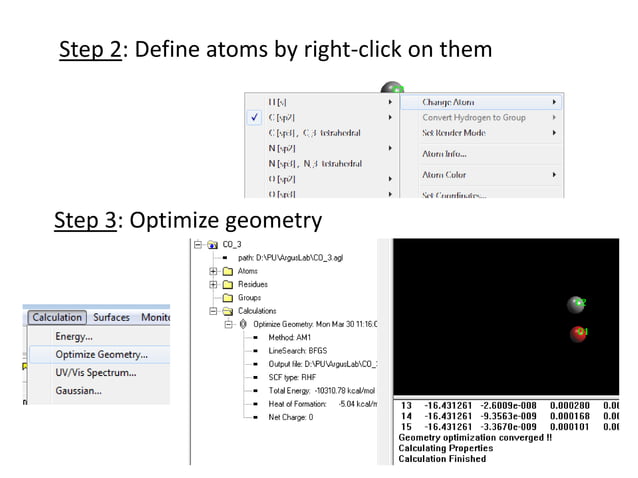 Argus lab - a freeware PC program for modelling | PDF | Chemistry | Science