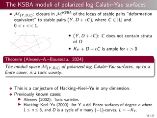 KSBA moduli spaces of log CY surfaces with a view toward 5d SCFTs | PDF