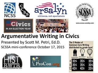 Argumentative Writing in Civics | PPT
