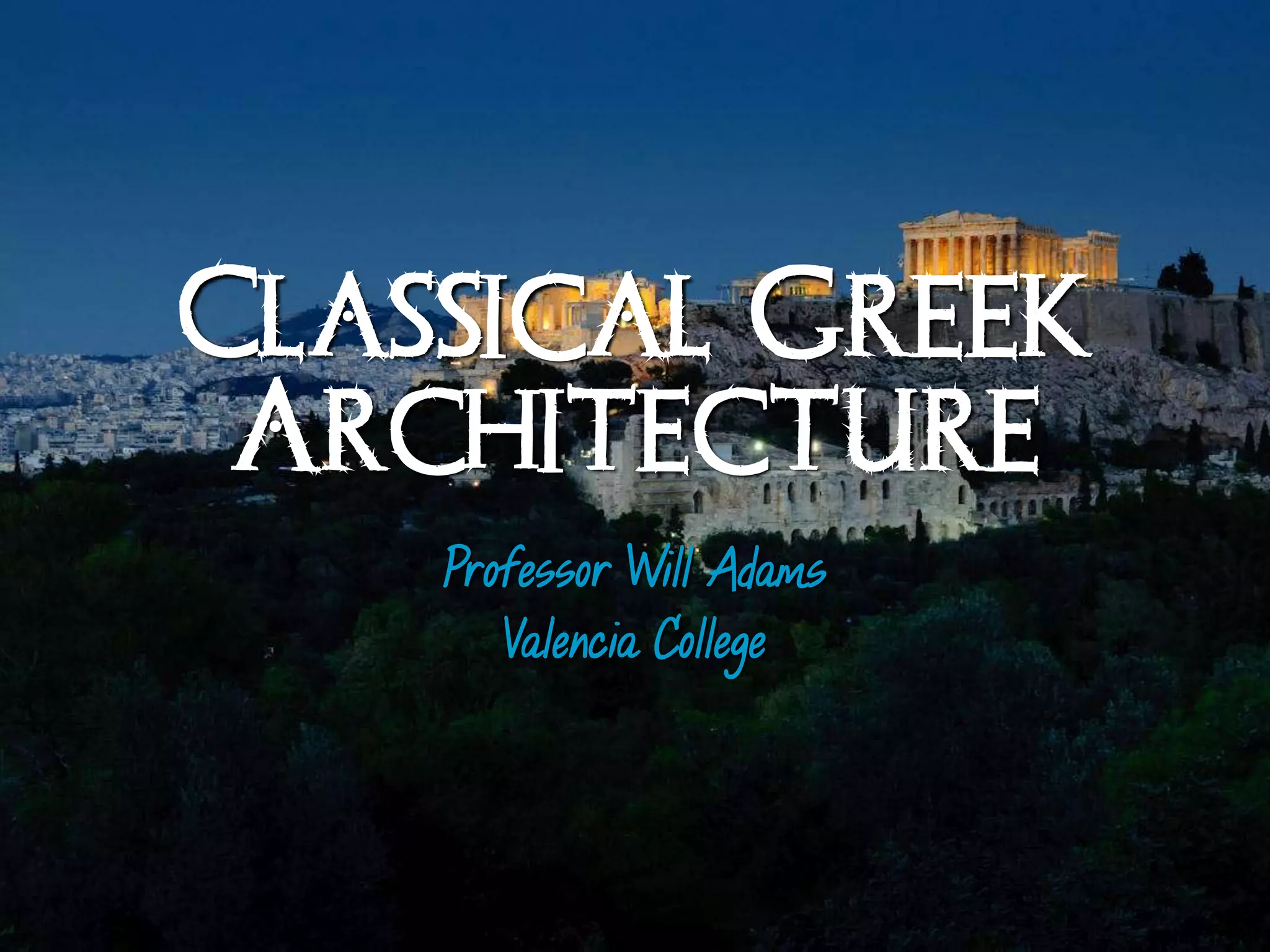 Arh1000 classical greek architecture | PPT