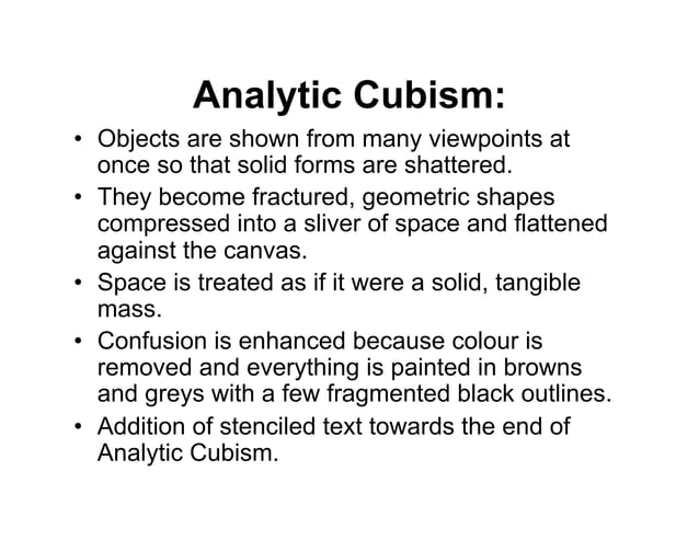 Pablo Picasso, Georges Braque, & Cubism | PPT