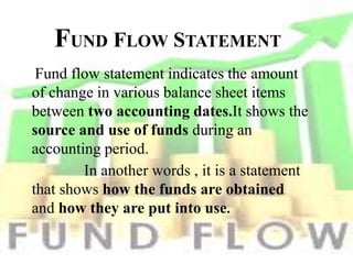 cash flow and fund flow ppt | PPTX
