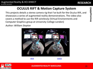 Augmented Reality - HCI & kinect | PPTX