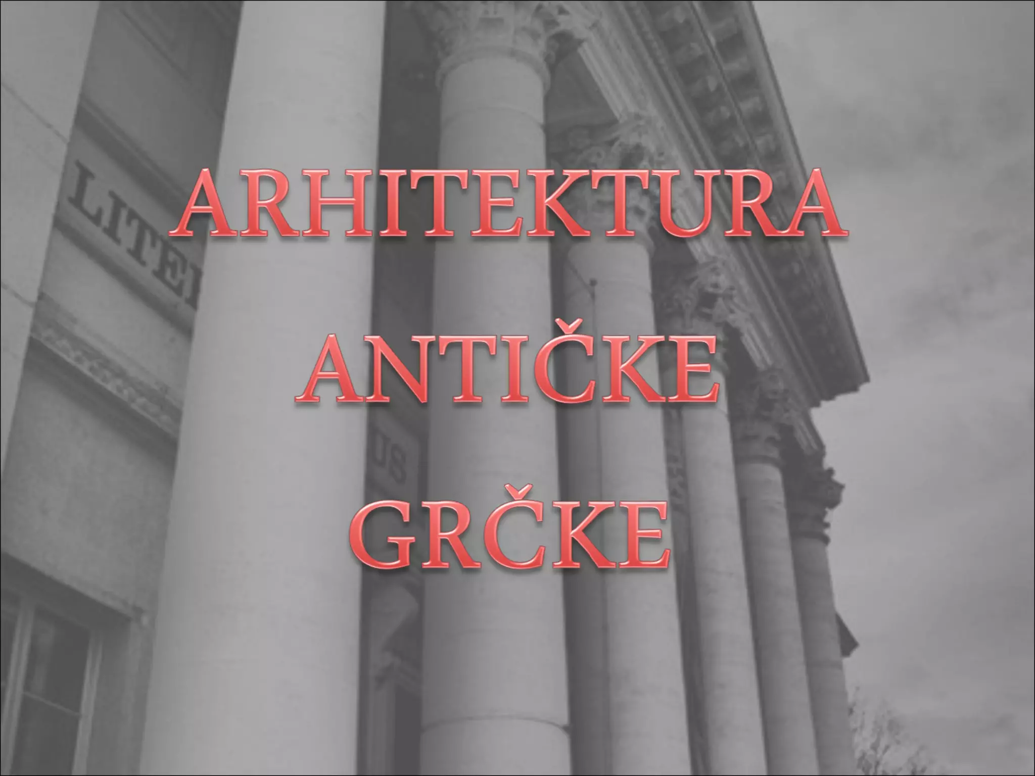 Arhitektura anticke grcke | PPT