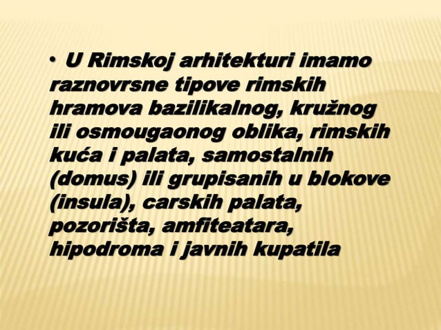 Arhitektura starog Rima | PPTX