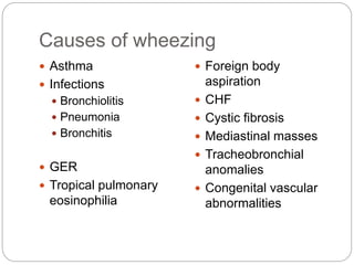 approach to a chid with wheezing | PPTX