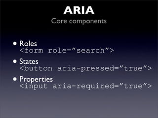 Implementing ARIA for Real World Accessibility | PPT