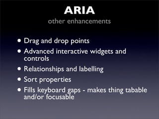 Implementing ARIA for Real World Accessibility | PPT
