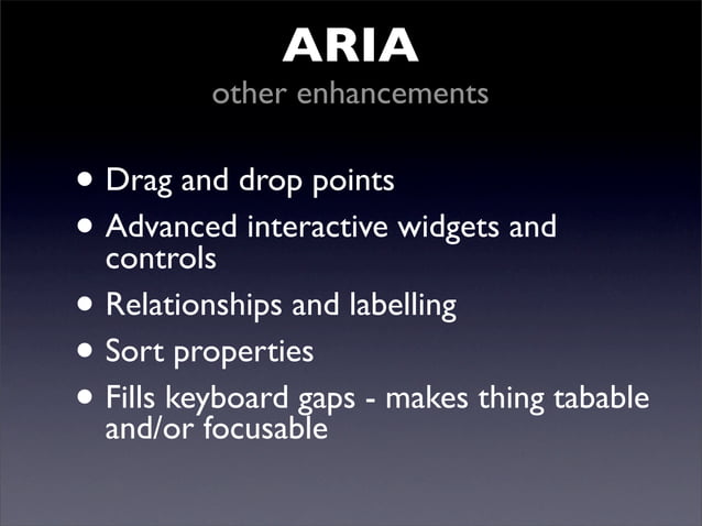 Implementing ARIA for Real World Accessibility | PPT Implementing ARIA for Real World Accessibility | PPT