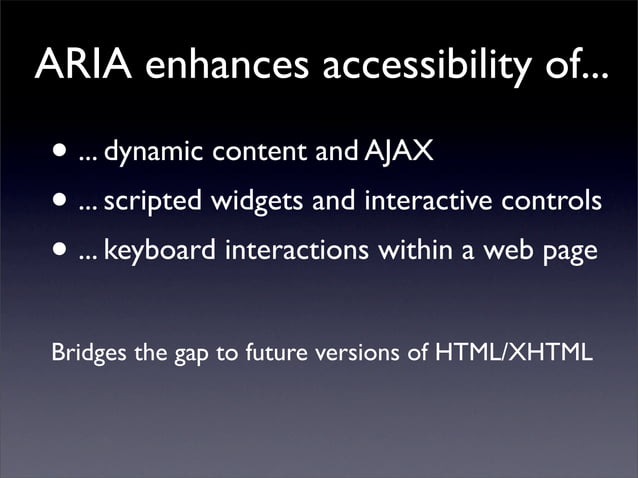 Implementing ARIA for Real World Accessibility | PPT Implementing ARIA for Real World Accessibility | PPT