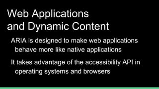 ARIA and JavaScript Accessibility | PPT