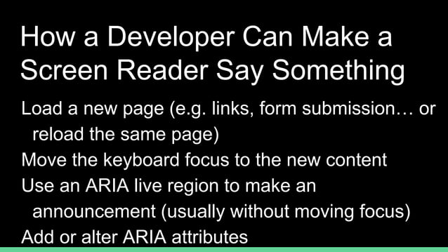 ARIA and JavaScript Accessibility | PPT