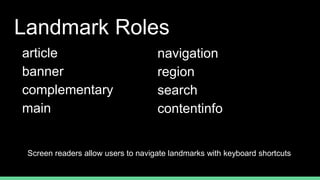 ARIA and JavaScript Accessibility | PPT