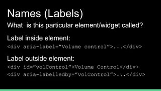 ARIA and JavaScript Accessibility | PPT