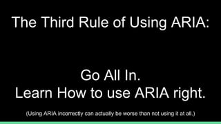 ARIA and JavaScript Accessibility | PPT