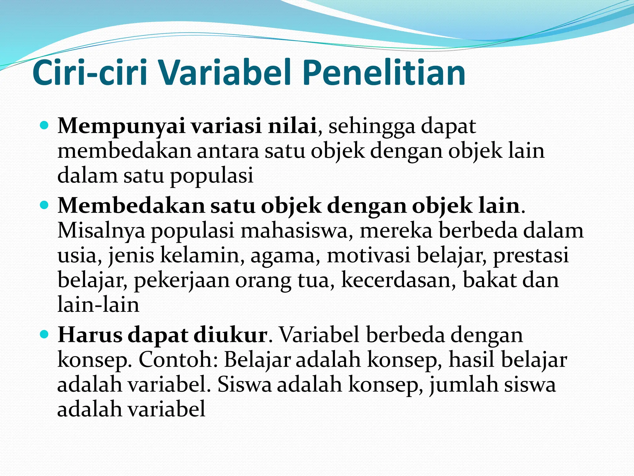 VARIABEL PENELITIAN - Metode Penelitian Sosial.pptx