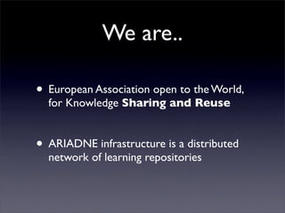 ARIADNE LOM Application Profile | PDF | Databases | Computer Software and Applications