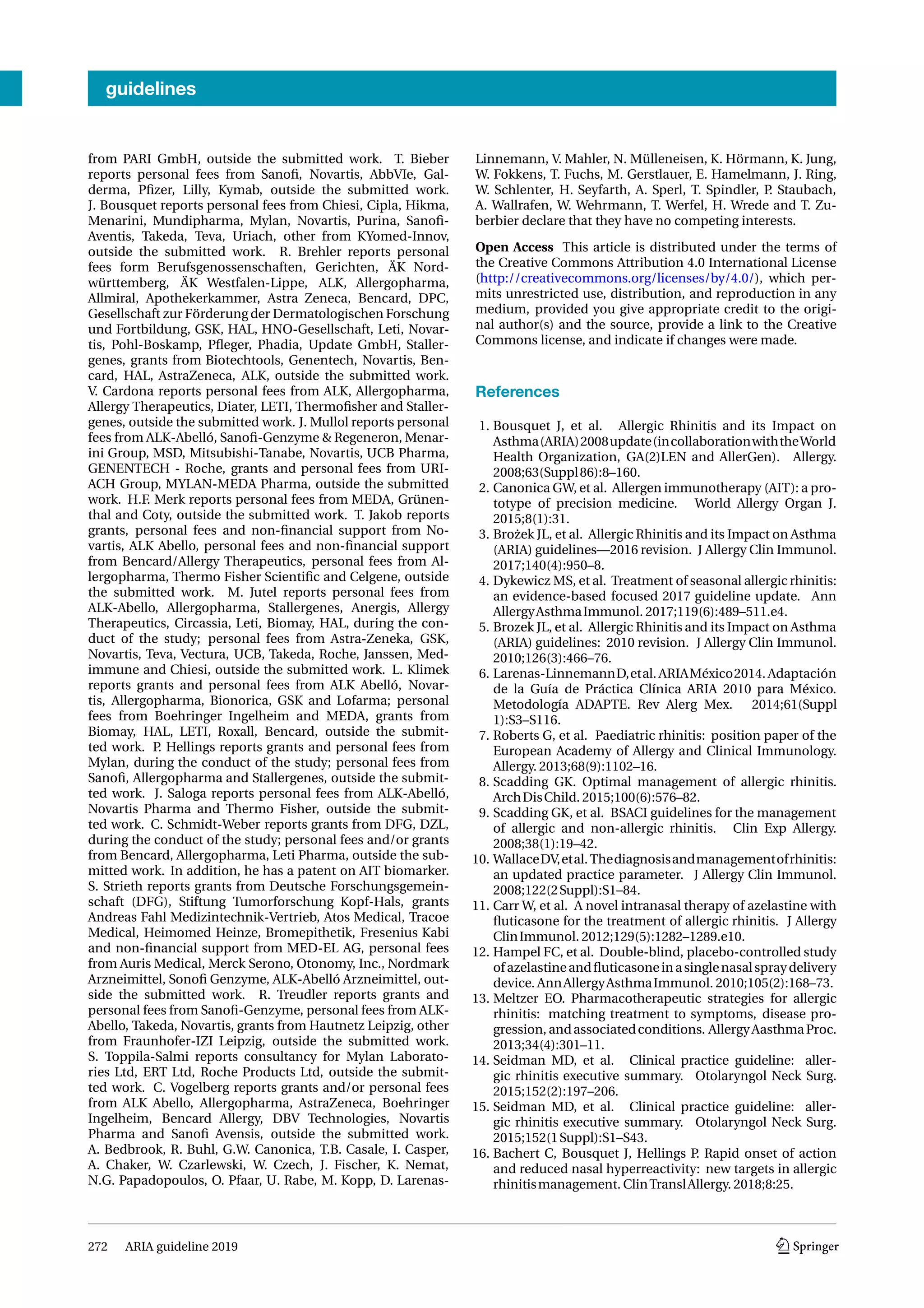 Aria guideline 2019 | PDF