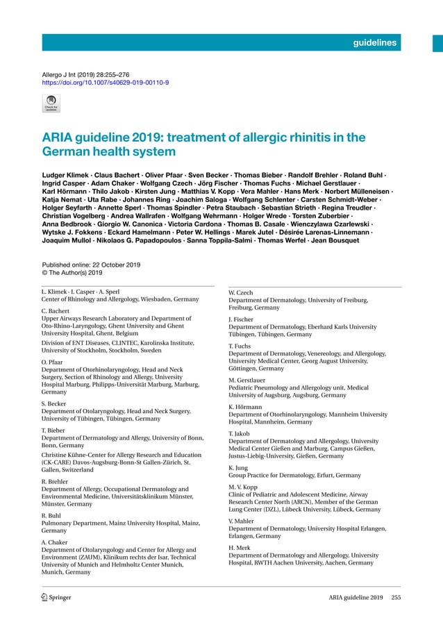 Aria guideline 2019 | PDF