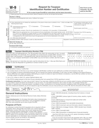 Ariana berry w-9 | PDF