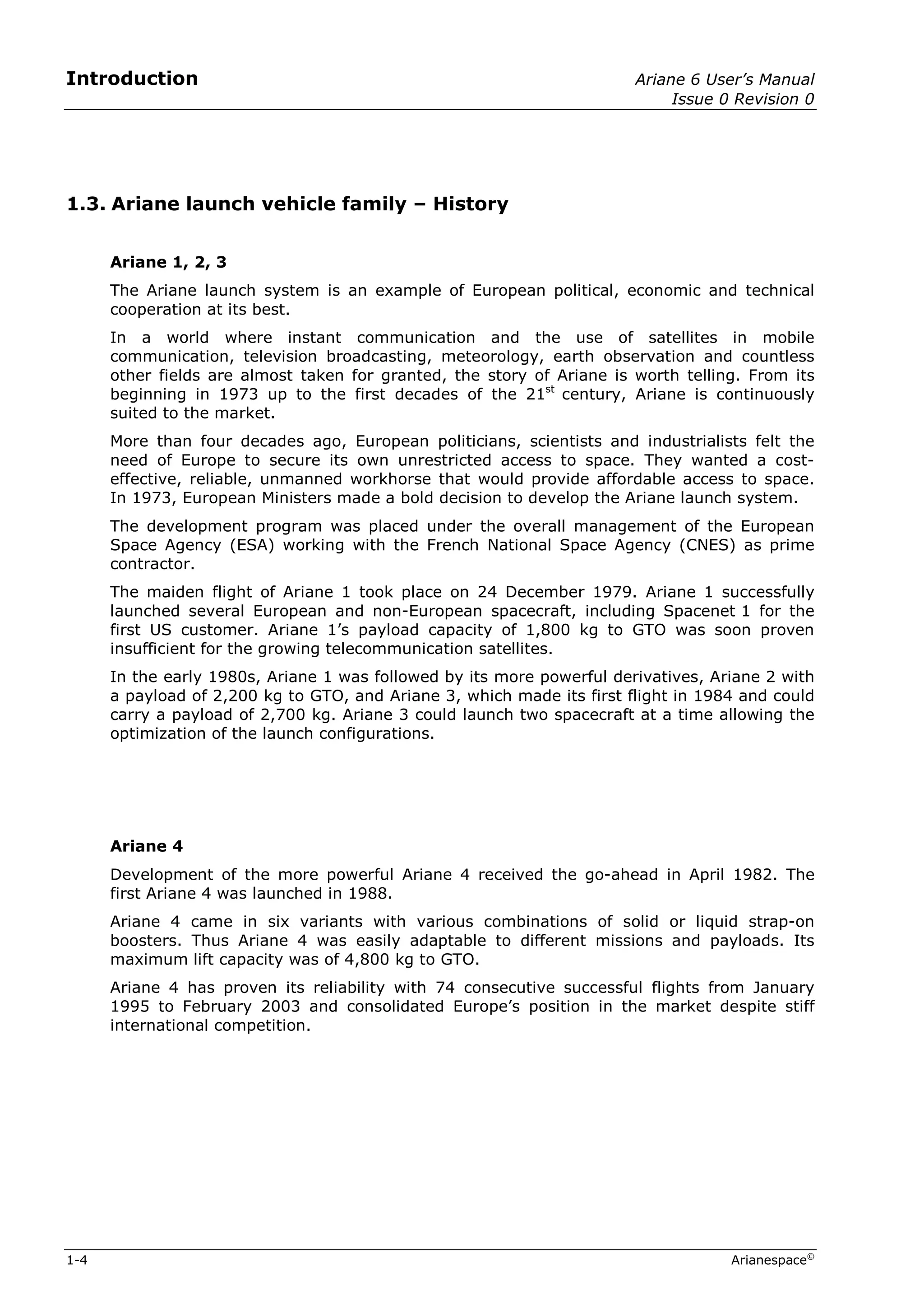 Ariane6 users manual-february2017 | PDF