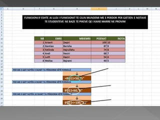 ECDL - EXCEL FUNKSIONE | PPTX