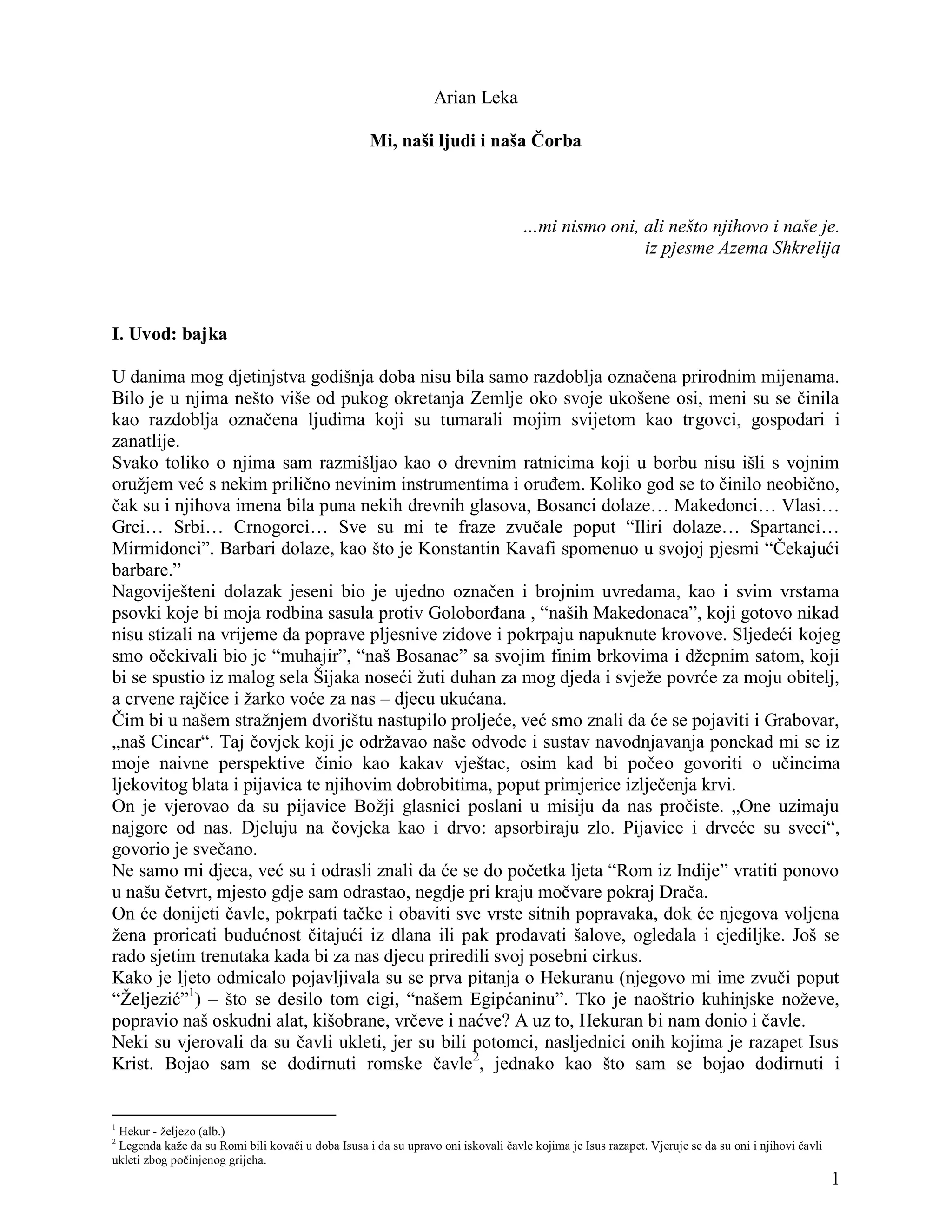 Arian Leka-Mi, naši ljudi i naša čorba | PDF