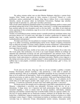 Arian Leka-Rođen u provinciji | PDF