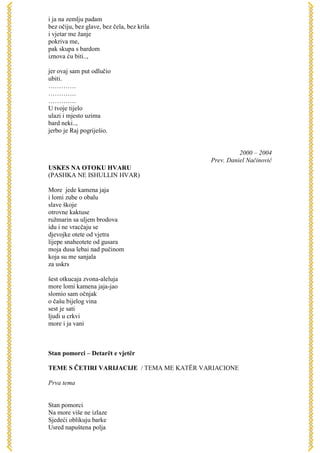 Arian Leka Poems into Croatian | PDF