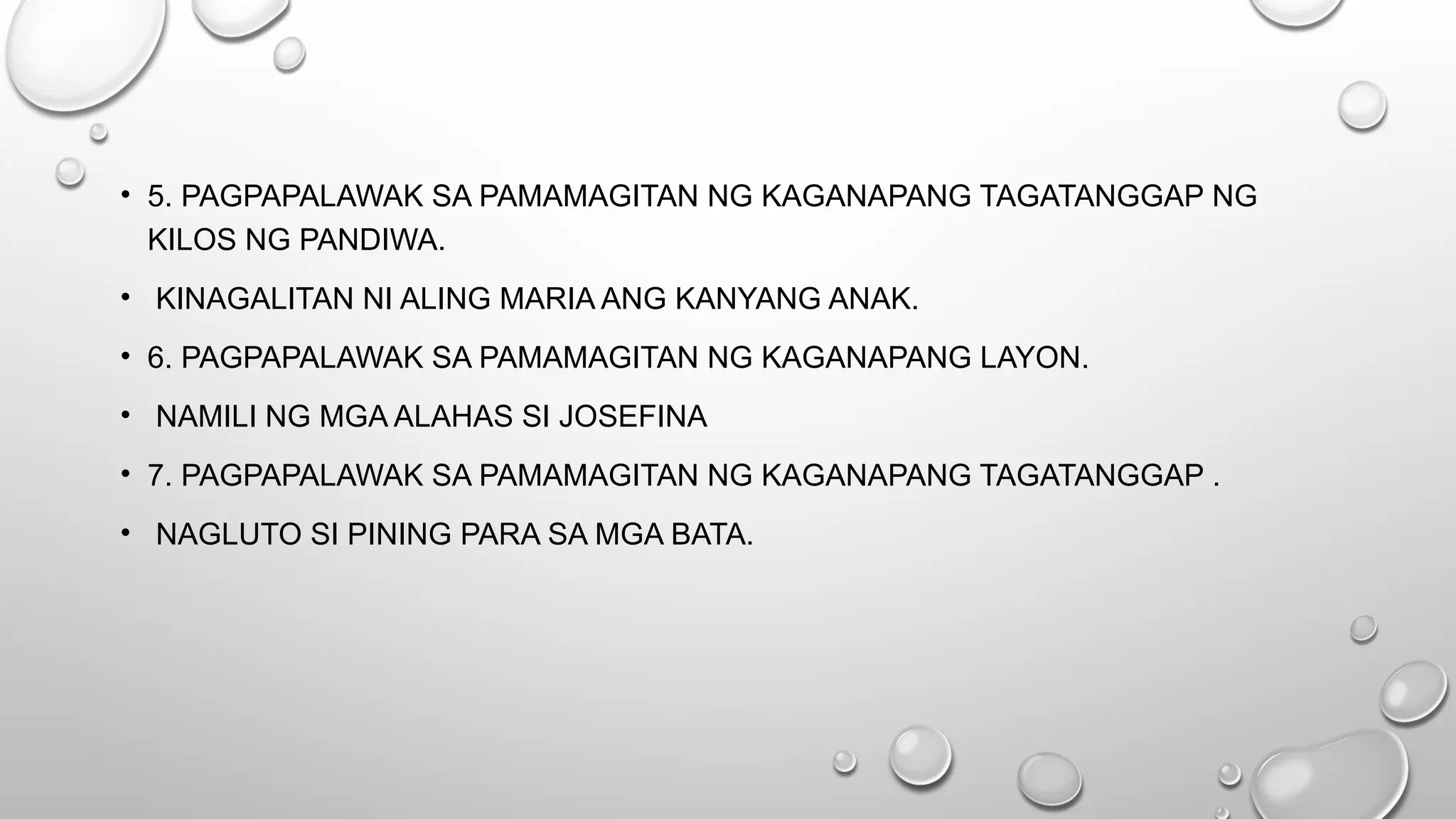 Pagpapalawak ng mga pangungusap............. | PPTX