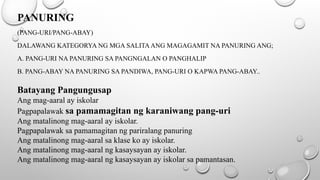 Pagpapalawak ng mga pangungusap............. | PPTX