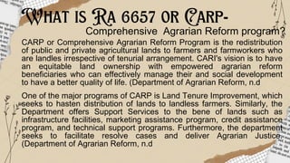 Agrarian Reform Policies..................... | PDF