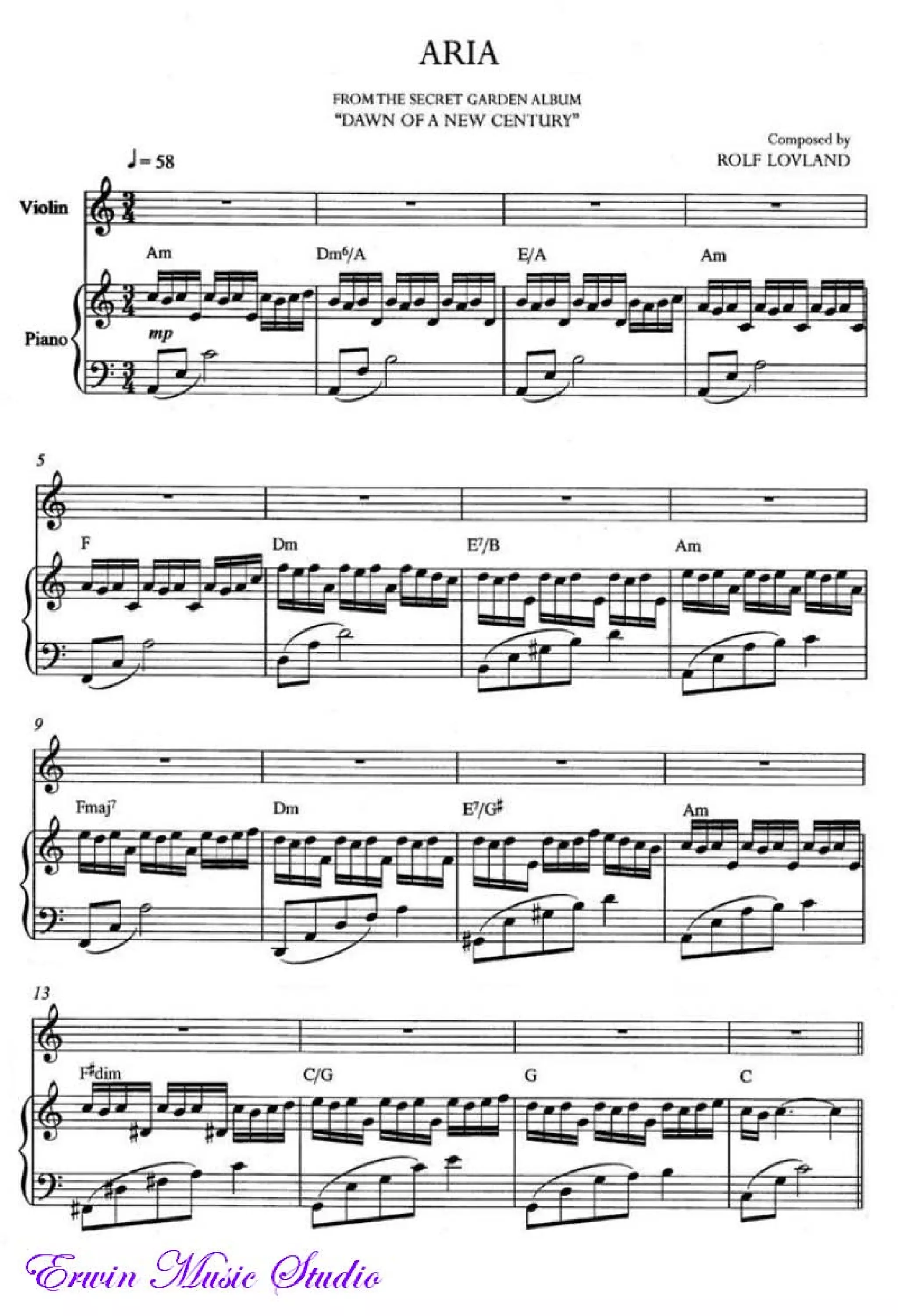Aria piano+violin | PDF