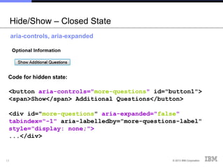 ARIA Techniques for Accessible Web Forms | PPT