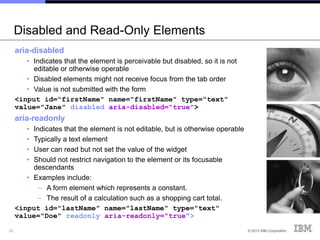 ARIA Techniques for Accessible Web Forms | PDF