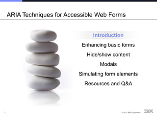 ARIA Techniques for Accessible Web Forms | PPT | Free Download