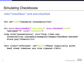 ARIA Techniques for Accessible Web Forms | PPT