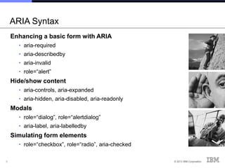 ARIA Techniques for Accessible Web Forms | PDF