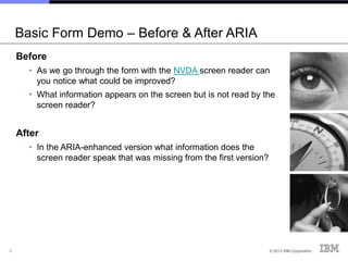 ARIA Techniques for Accessible Web Forms | PPT | Free Download