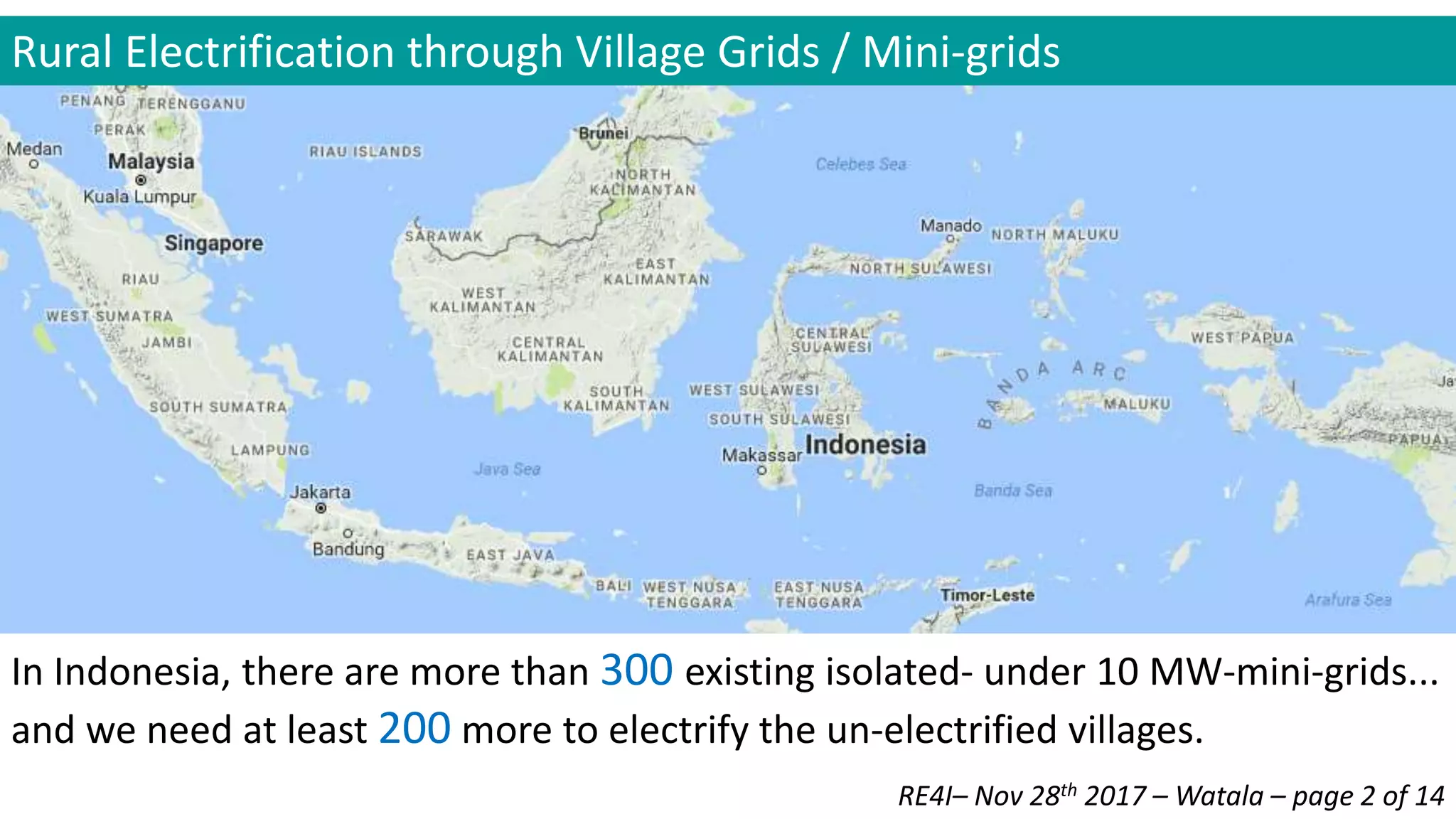 Rural Electrification through Village Grids / Mini-grids in Indonesia ...