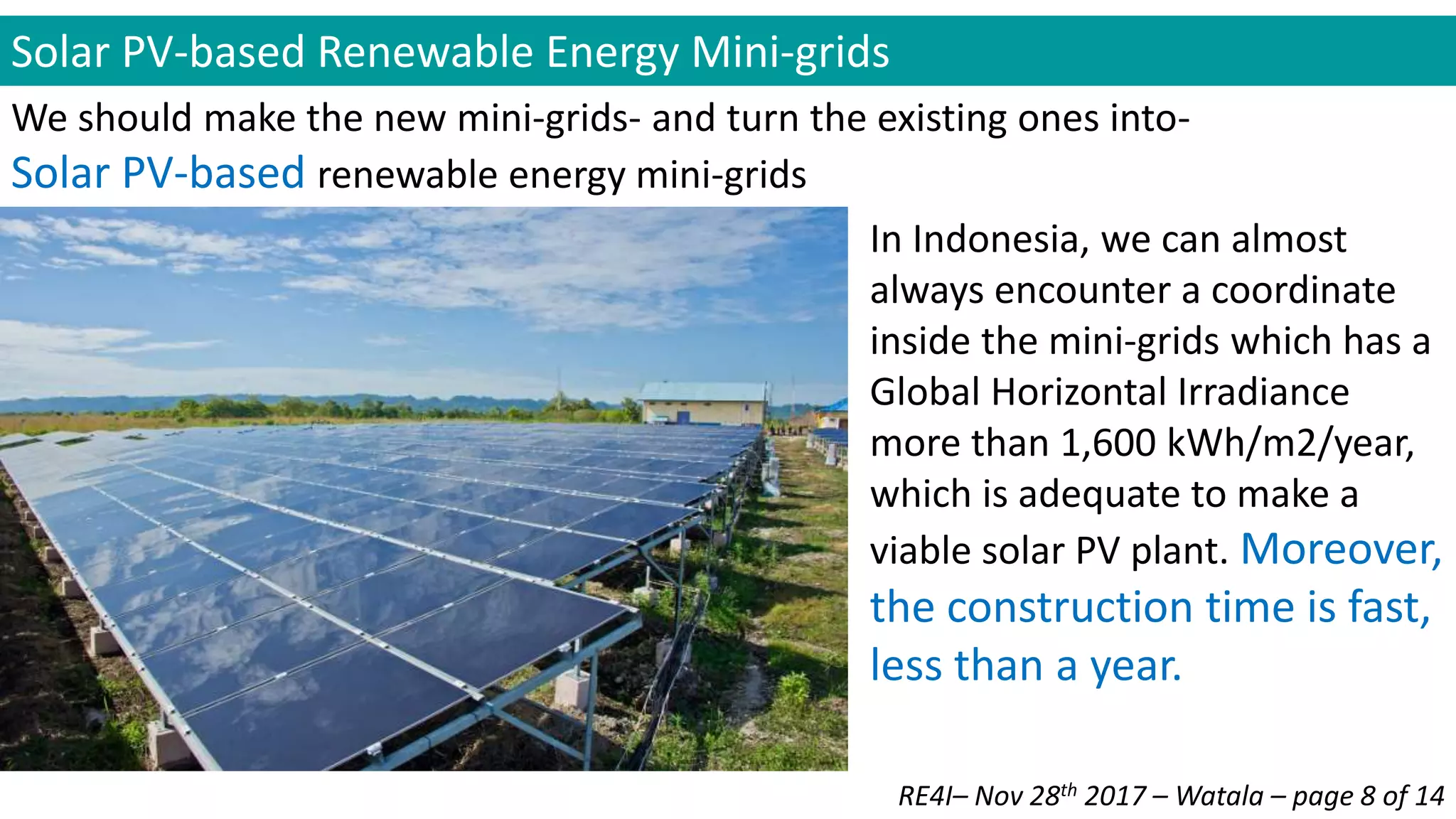 Rural Electrification through Village Grids / Mini-grids in Indonesia ...